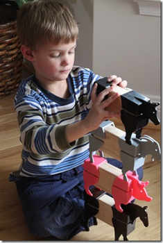 Totally Tots: Play With Me ~ Farm Animal Block Mates & Unit Blocks